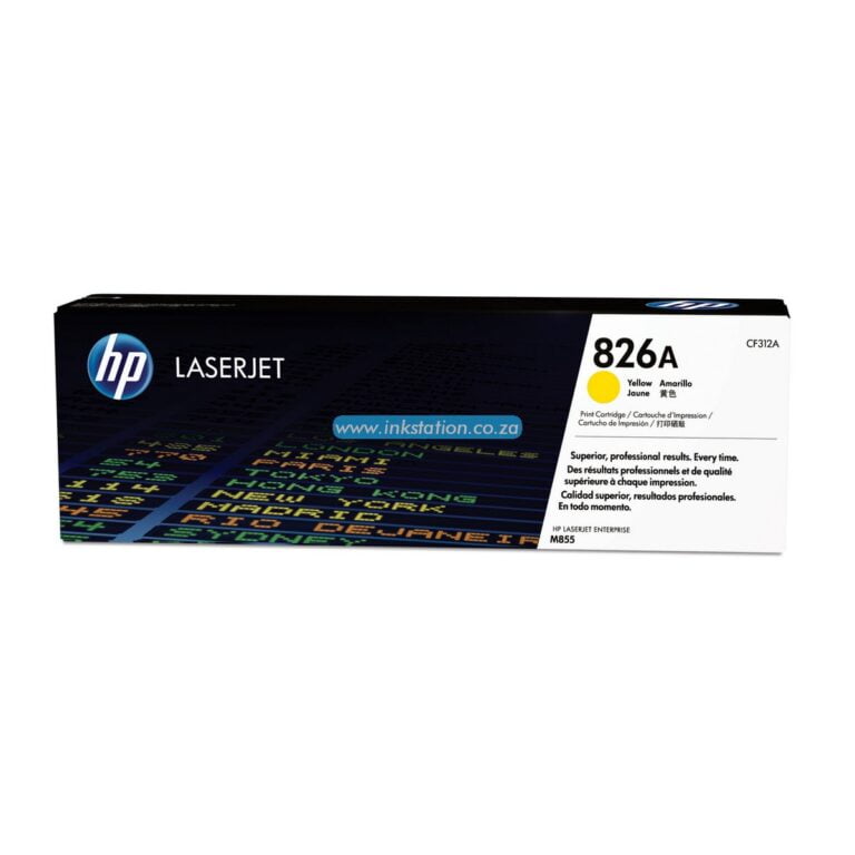 HP 826A Yellow Original Toner Cartridge (CF312A) - Ink Station