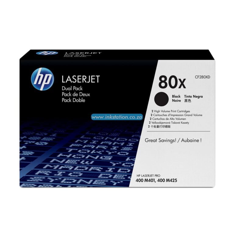 HP 80X Black Original Toner Cartridge - Dual Pack (CF280XD) - Ink Station