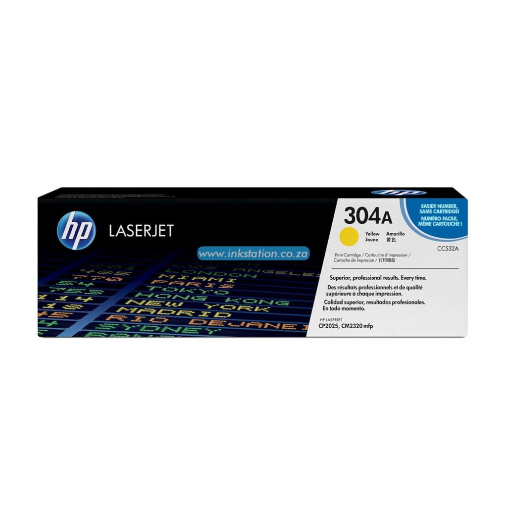 HP 304A Yellow Original Toner Cartridge (CC532A) - Ink Station